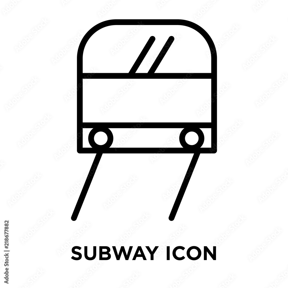 subway icons isolated on white background. Modern and editable subway ...