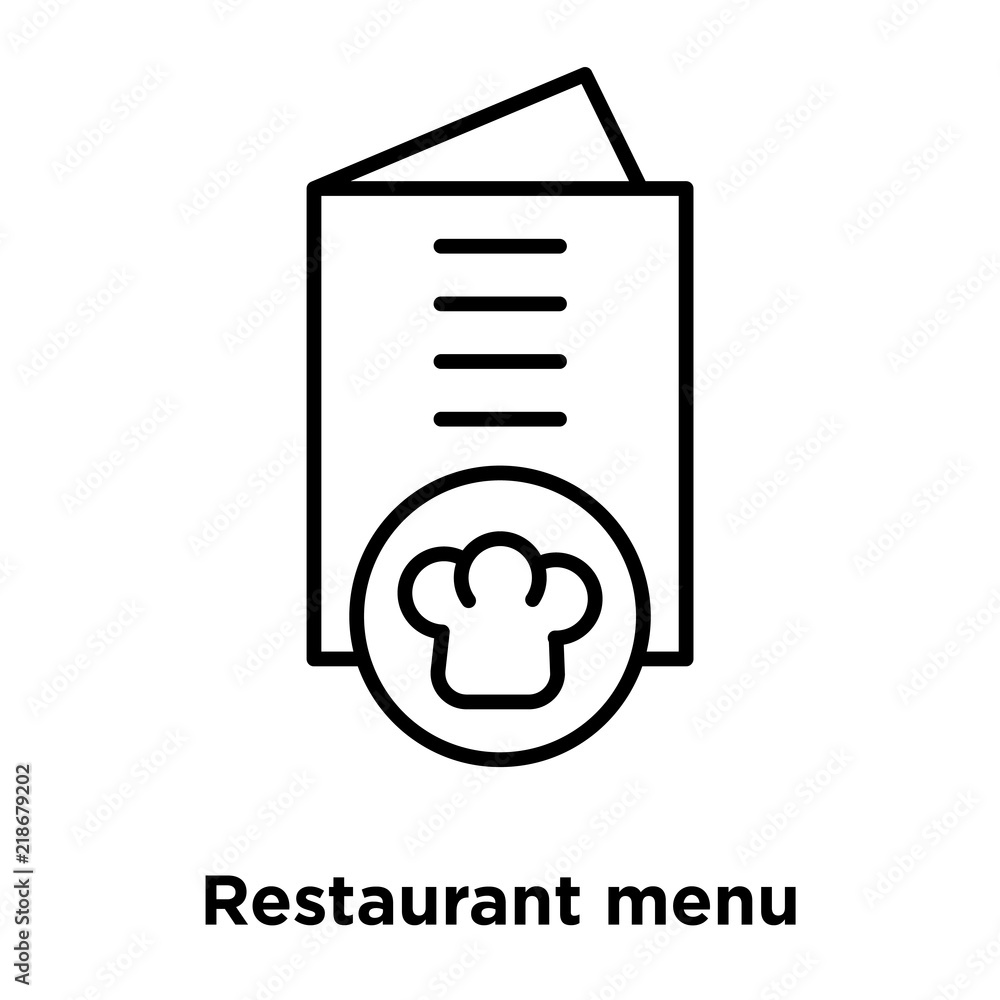 Restaurant menu icon vector isolated on white background, Restaurant ...