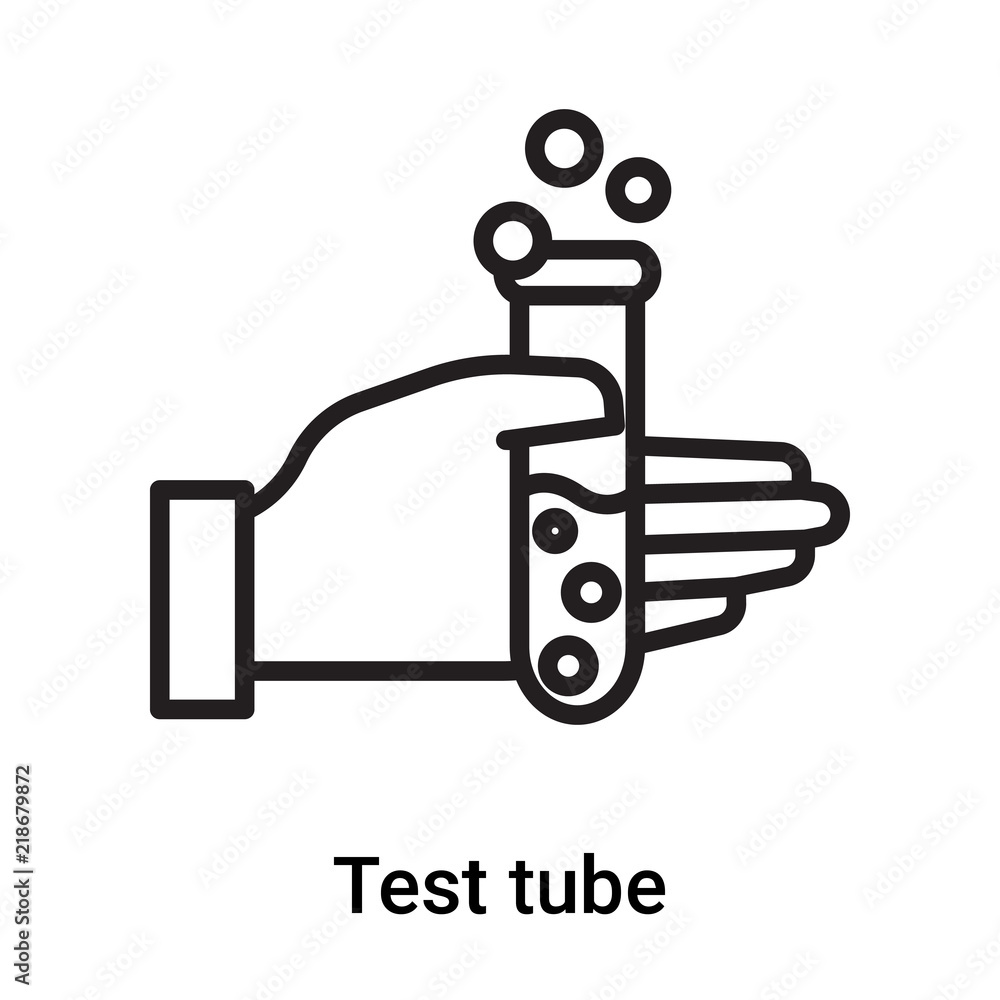 Test tube icon vector isolated on white background, Test tube sign ...