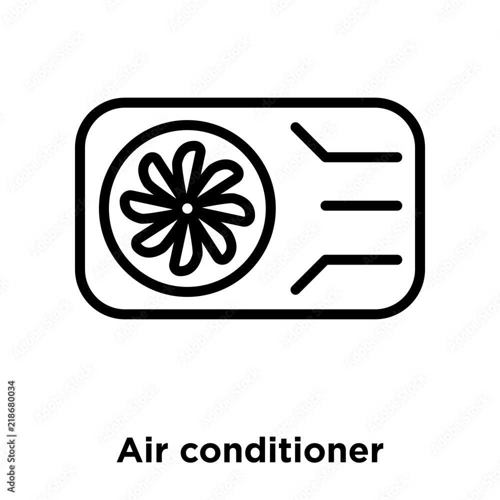 air conditioner icons isolated on white background. Modern and editable ...