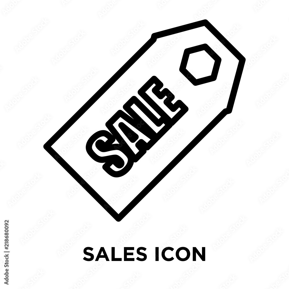 sales icons isolated on white background. Modern and editable sales ...