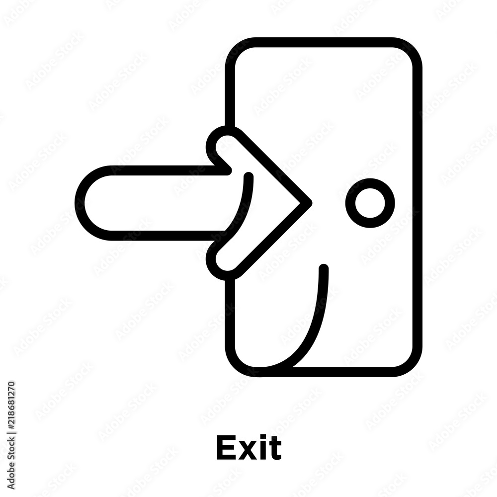exit icons isolated on white background. Modern and editable exit icon ...