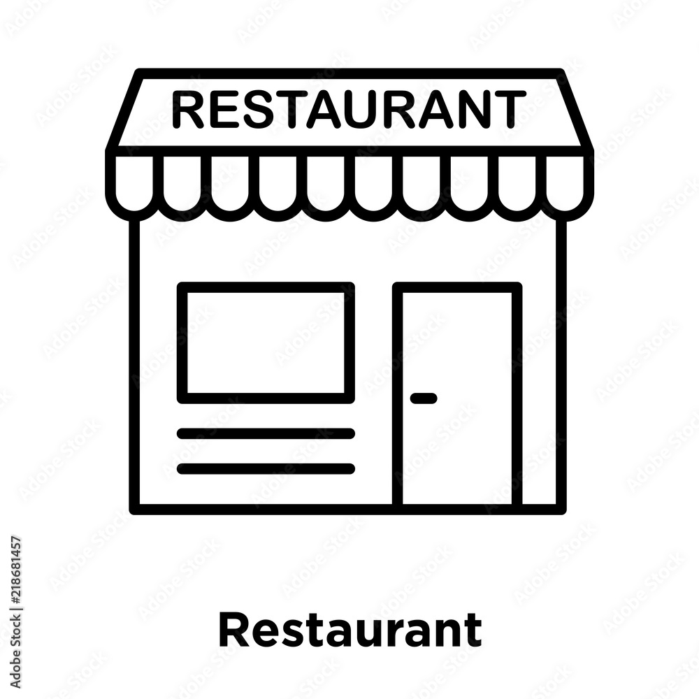 Restaurant icon vector isolated on white background, Restaurant sign ...
