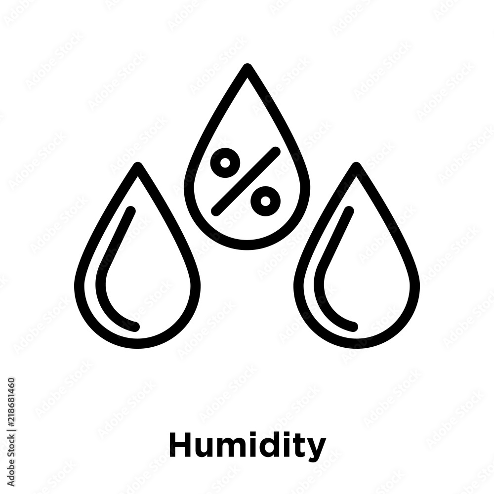 humidity icons isolated on white background. Modern and editable ...