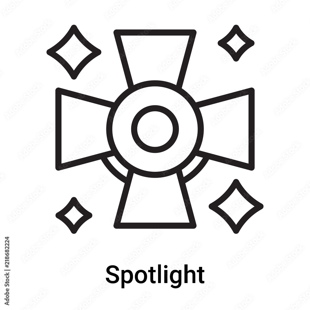 Spotlight icon vector isolated on white background, Spotlight sign ...