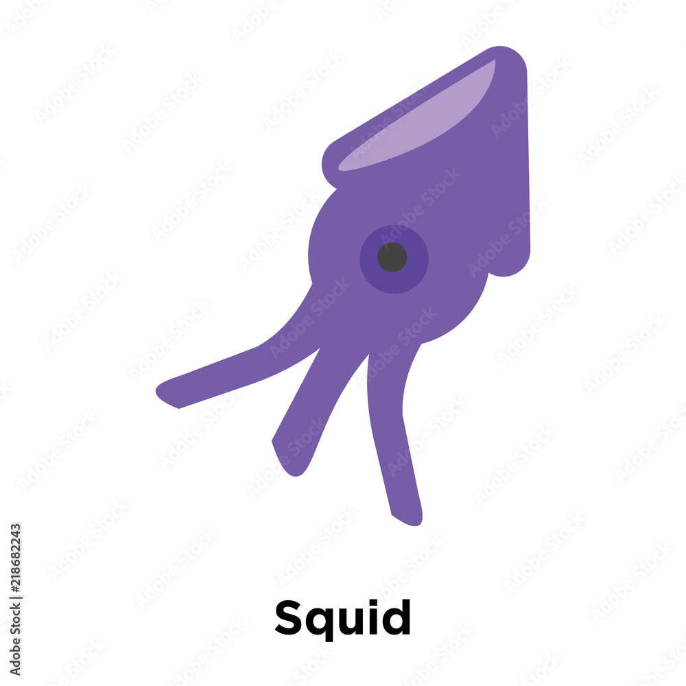 Squid icon vector isolated on white background, Squid sign Stock Vector ...