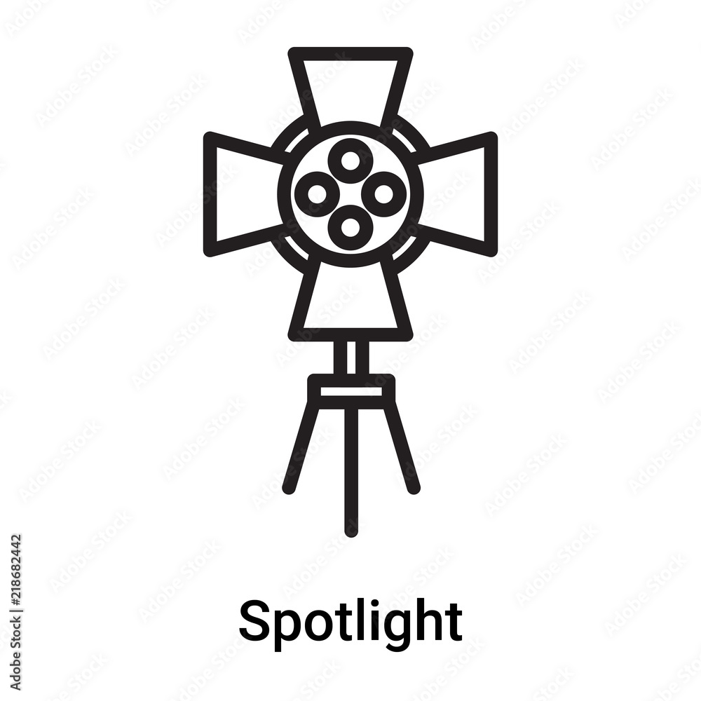 Spotlight icon vector isolated on white background, Spotlight sign ...