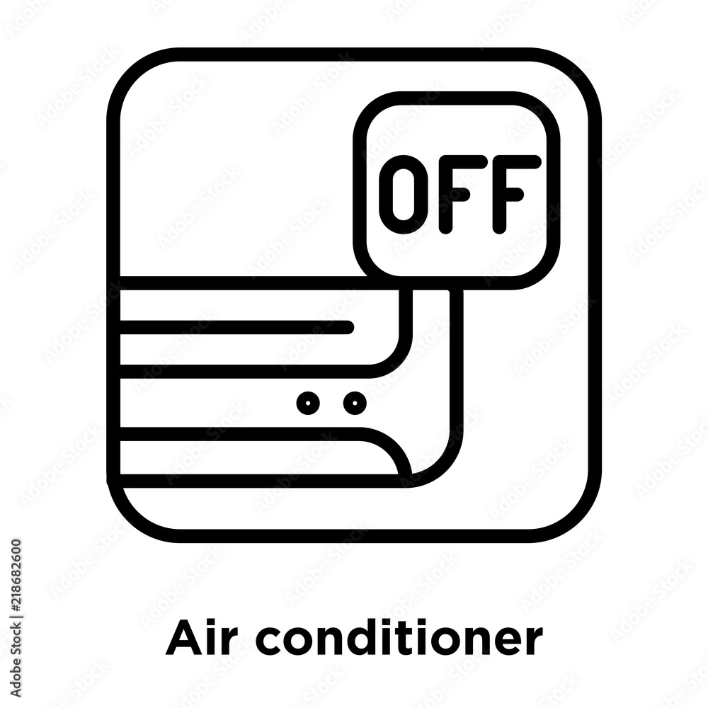 air conditioner icons isolated on white background. Modern and editable ...