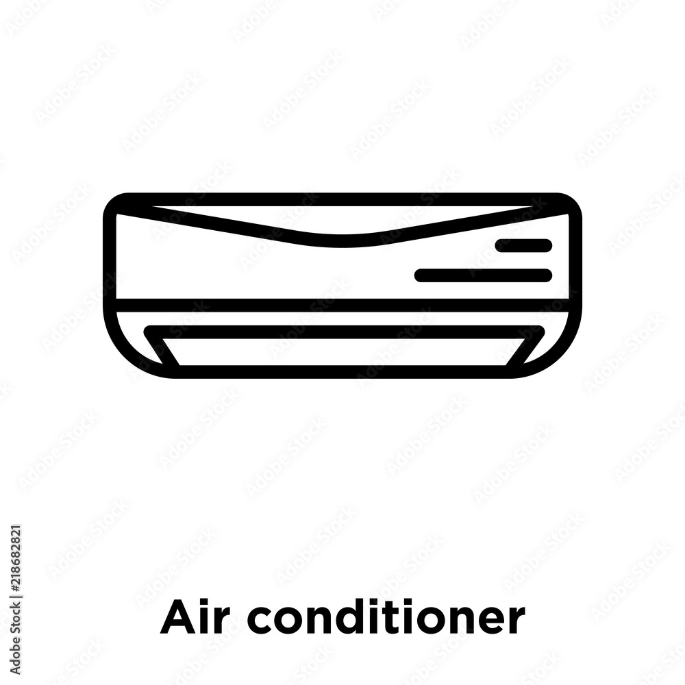 air conditioner icons isolated on white background. Modern and editable ...