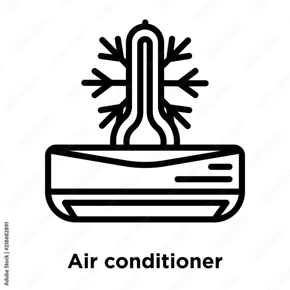 air conditioner icons isolated on white background. Modern and editable ...