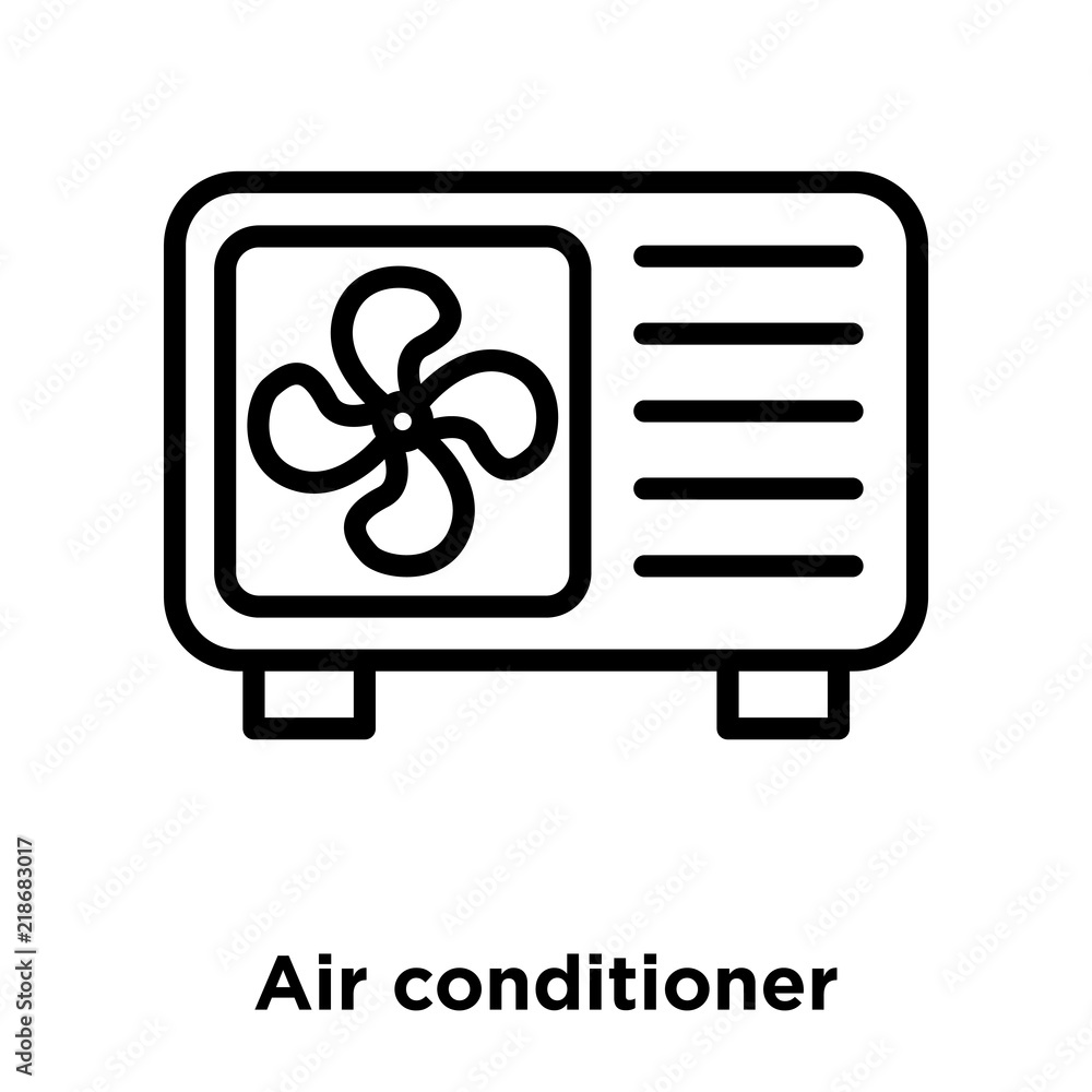 air conditioner icons isolated on white background. Modern and editable ...