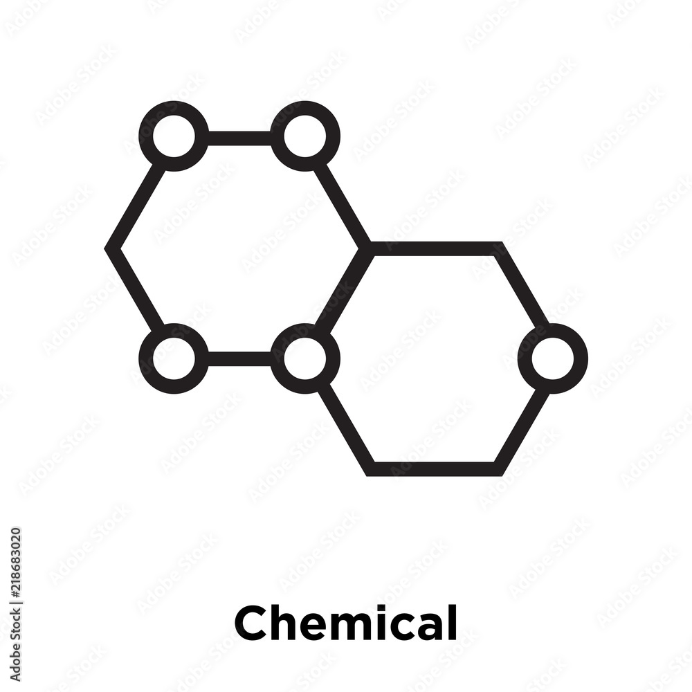 Chemical icon vector isolated on white background, Chemical sign Stock ...