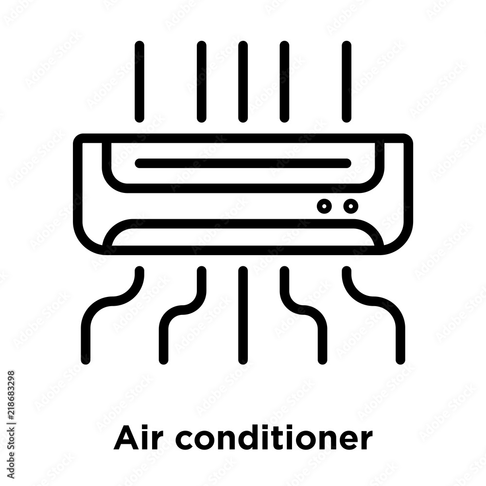 air conditioner icons isolated on white background. Modern and editable ...