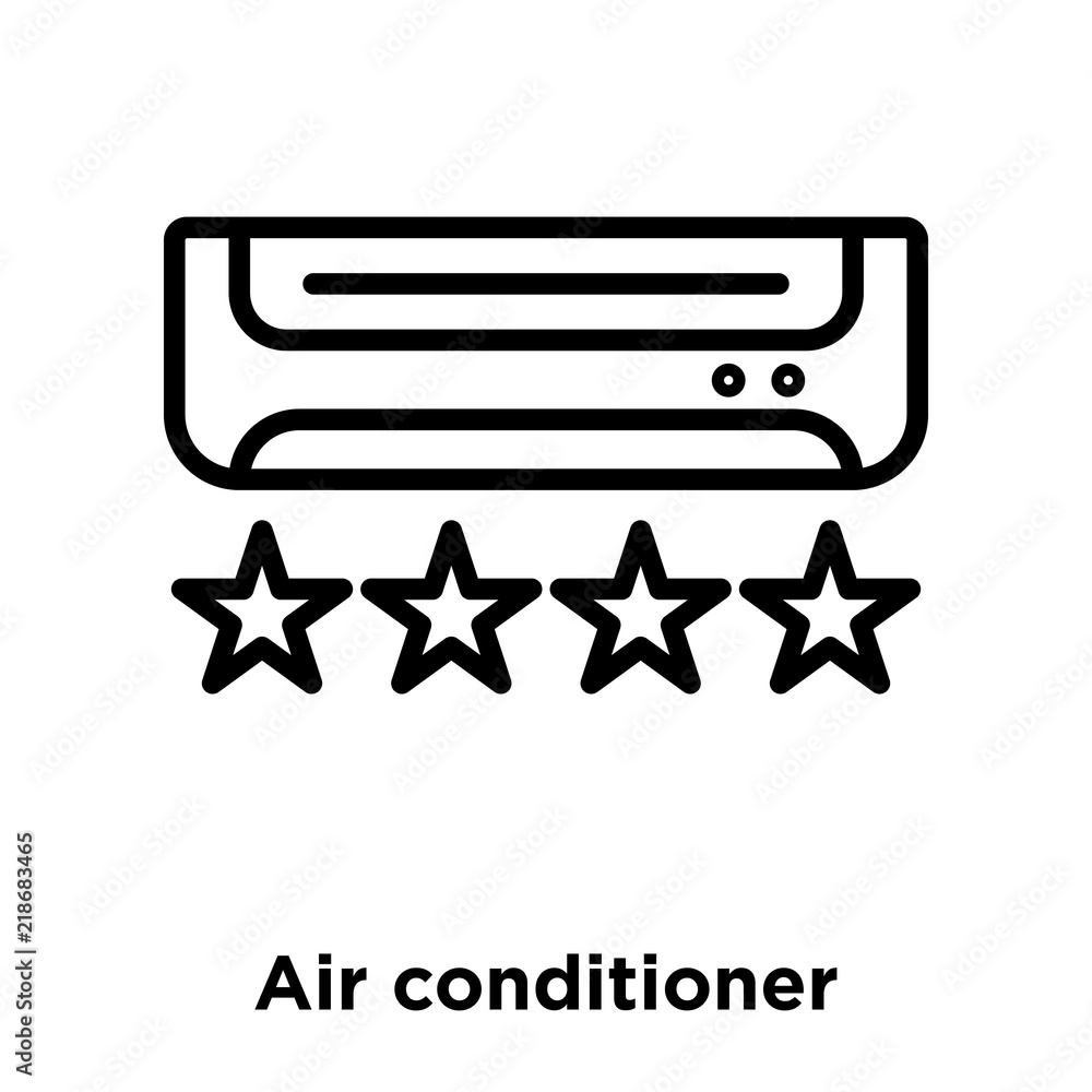 air conditioner icons isolated on white background. Modern and editable ...