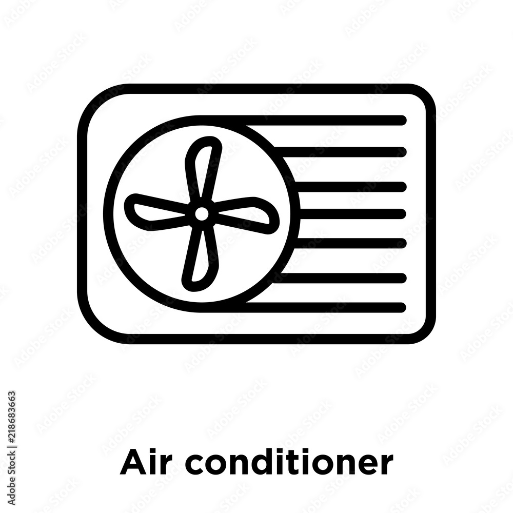 air conditioner icons isolated on white background. Modern and editable ...