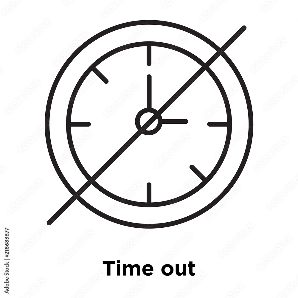 time out icon isolated on white background. Simple and editable time ...