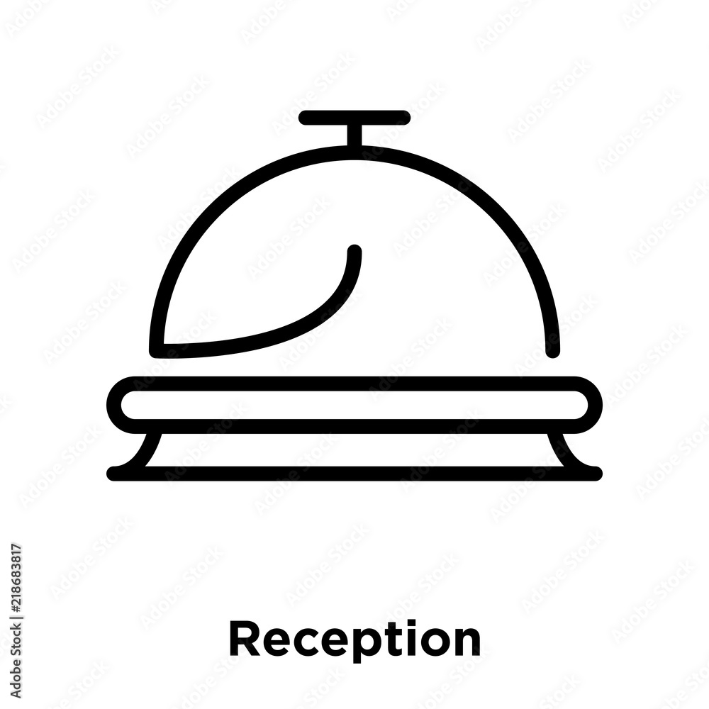 reception icons isolated on white background. Modern and editable ...