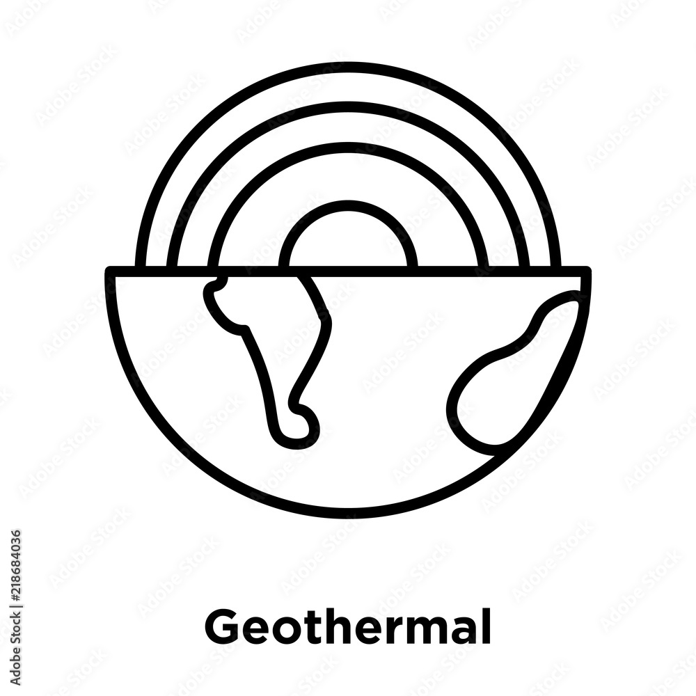 geothermal icon isolated on white background. Modern and editable ...