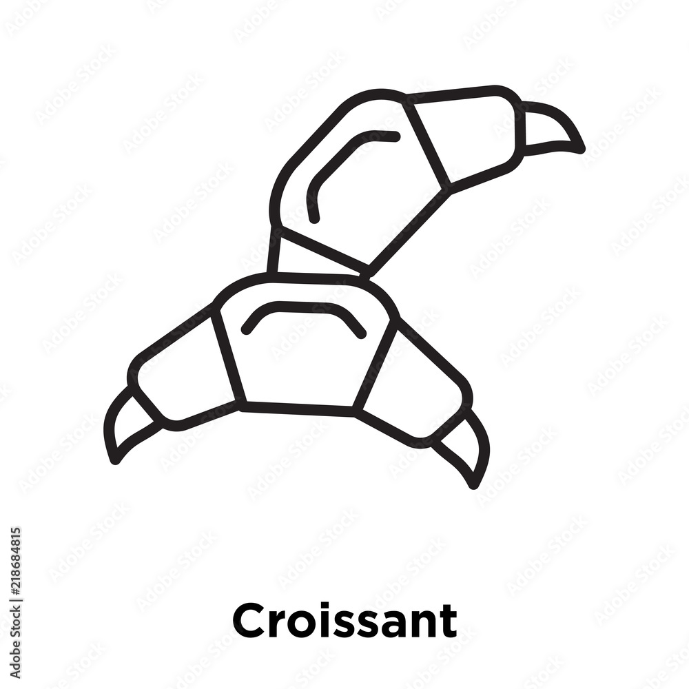 Croissant icon vector isolated on white background, Croissant sign ...