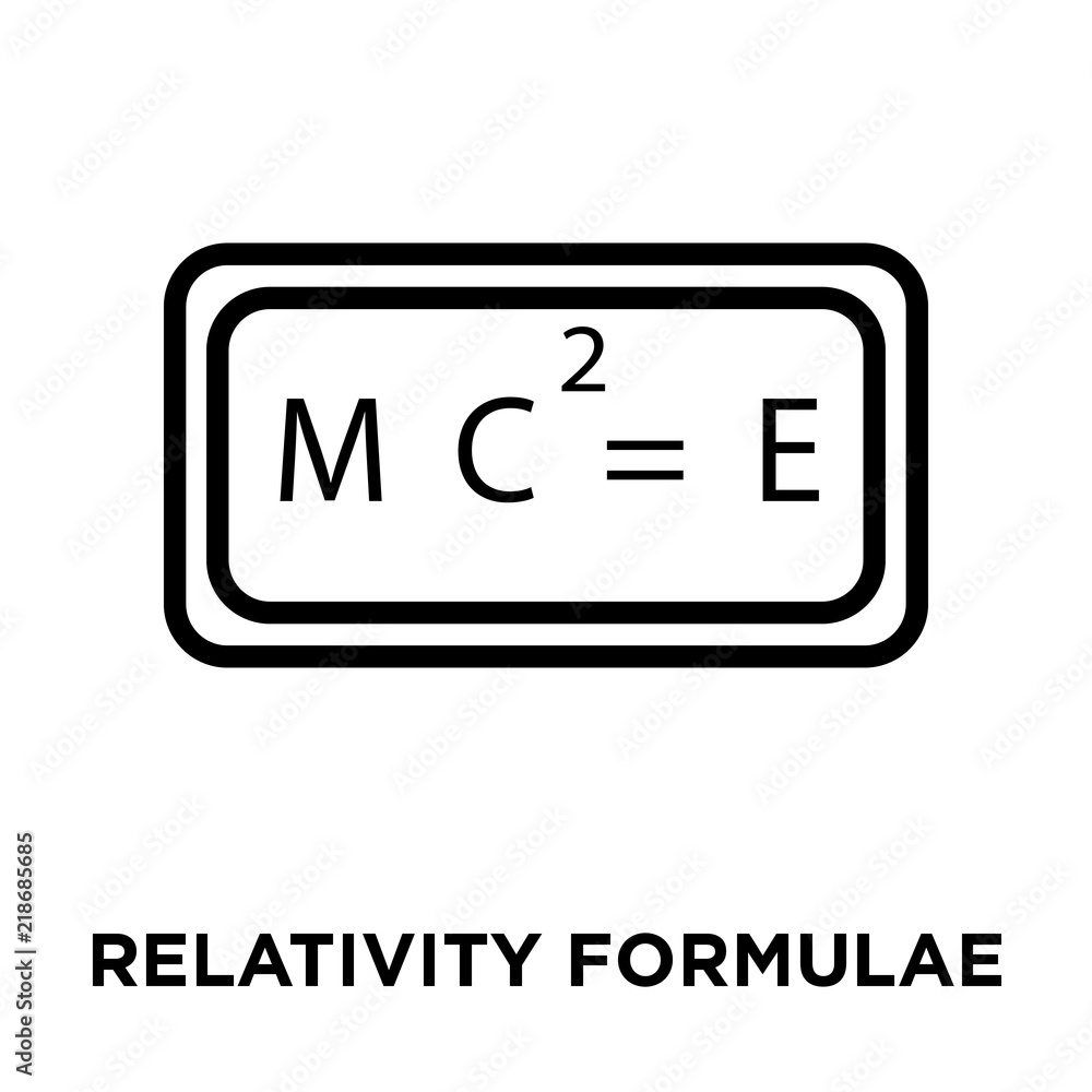 relativity formulae icon on white background. Modern icons vector ...