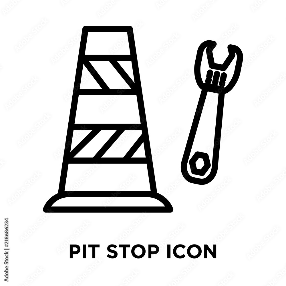 pit stop icon on white background. Modern icons vector illustration ...