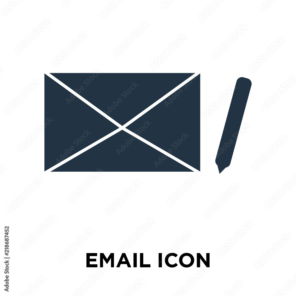 Email icon vector isolated on white background, Email sign Stock Vector ...