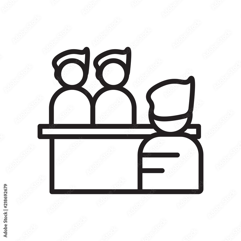 Interview icon vector isolated on white background, Interview sign ...