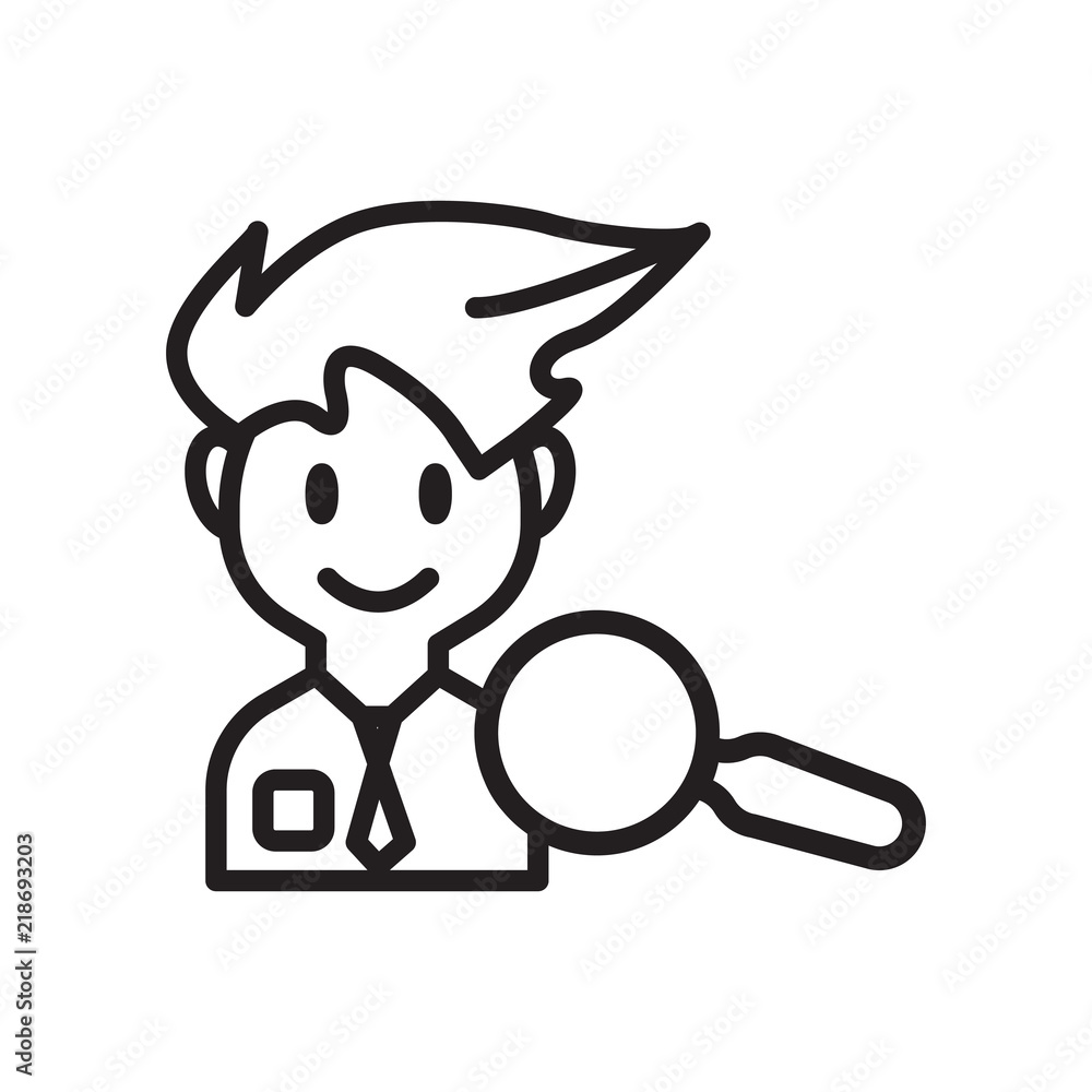 Candidate icon vector isolated on white background, Candidate sign ...