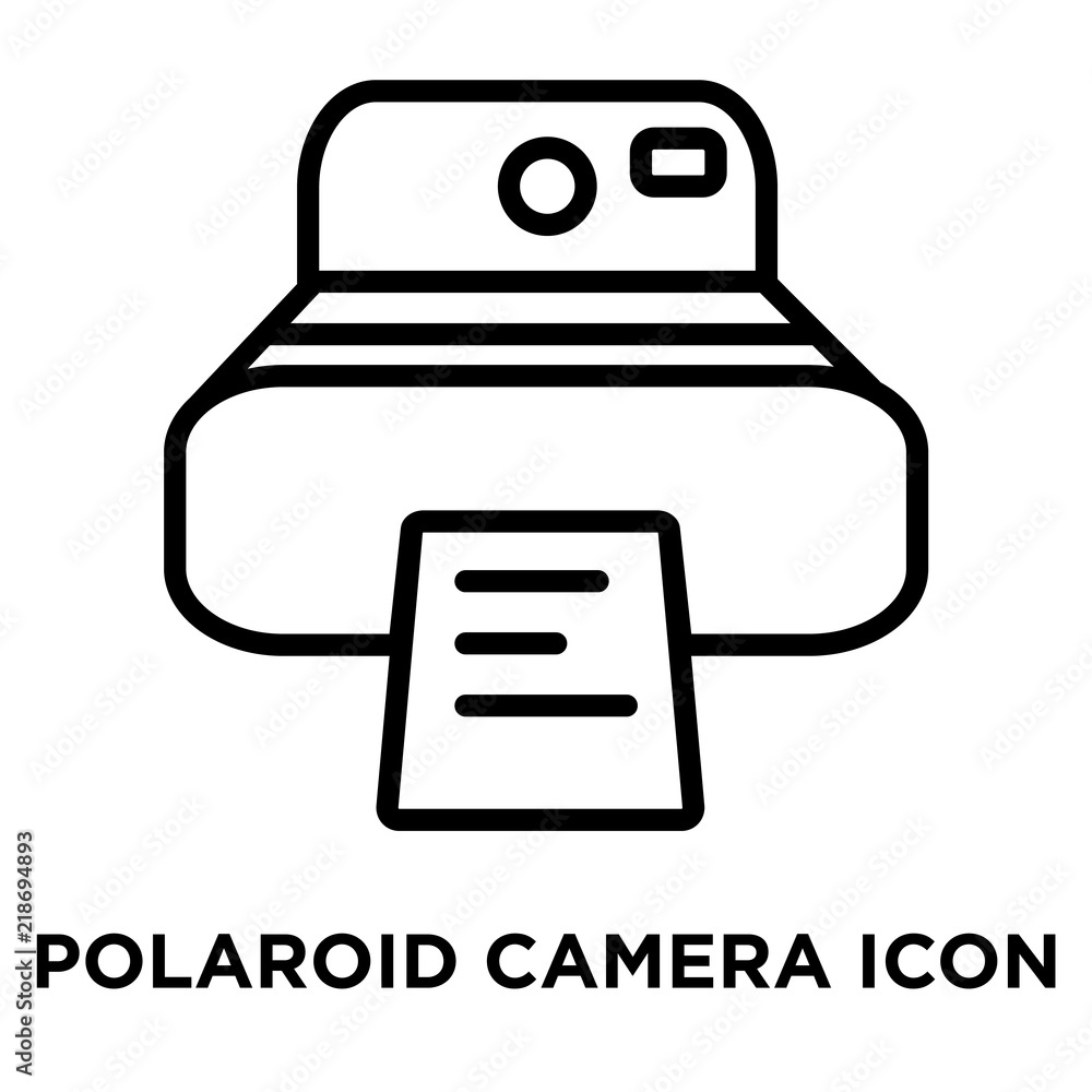 Polaroid Camera icon vector isolated on white background, Polaroid ...