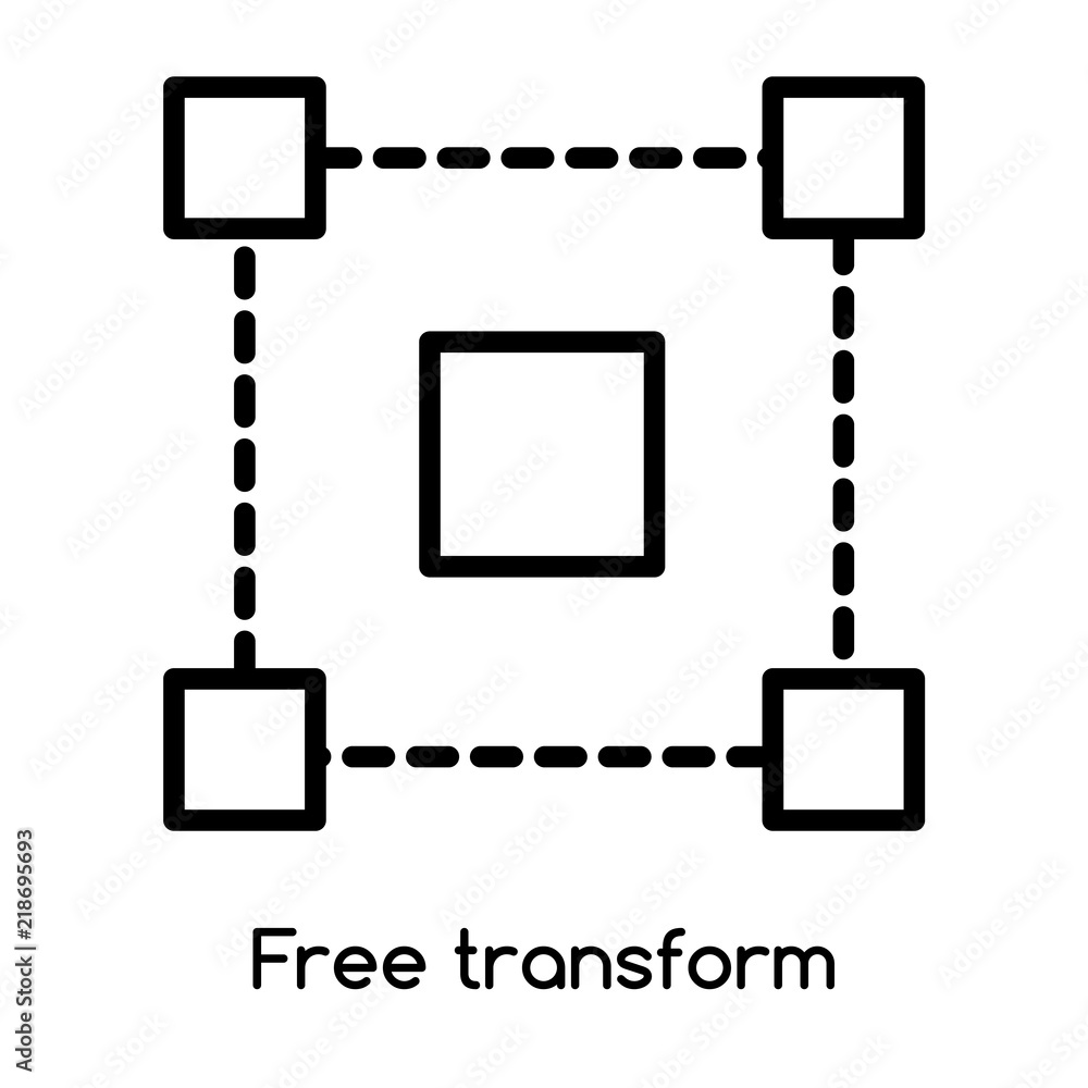 Free transform icon vector isolated on white background, Free transform ...