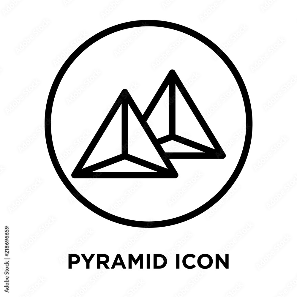 pyramid icons isolated on white background. Modern and editable pyramid ...
