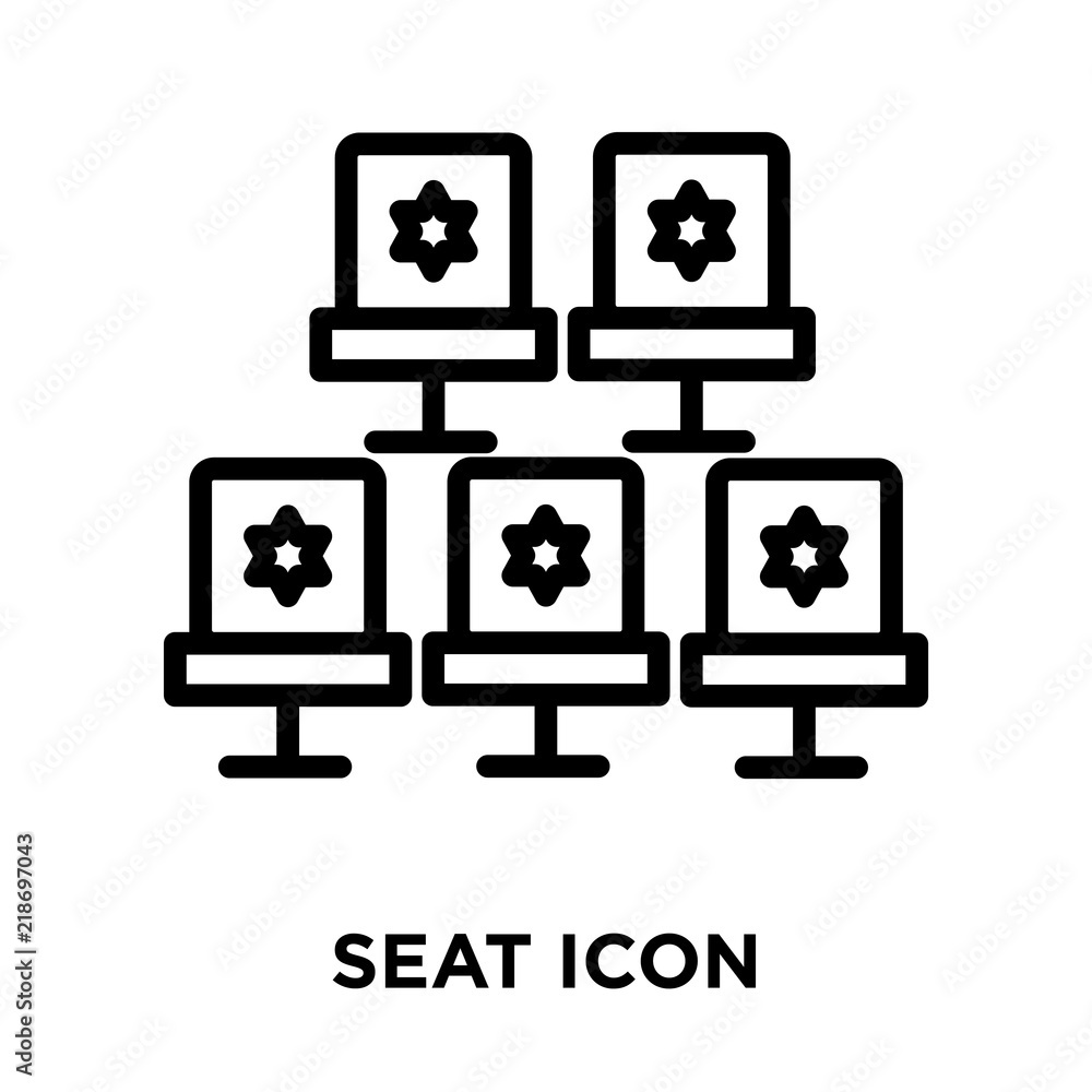seat icons isolated on white background. Modern and editable seat icon ...