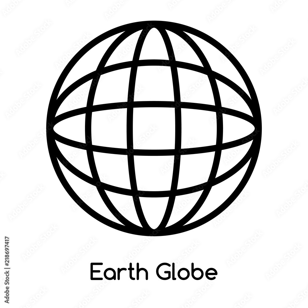 Vecteur Stock Earth Globe icon vector isolated on white background ...