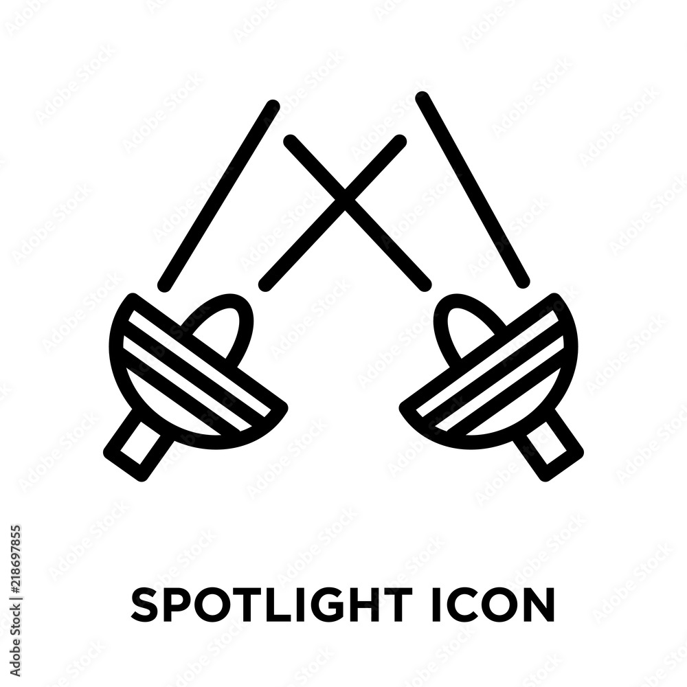 spotlight icons isolated on white background. Modern and editable ...