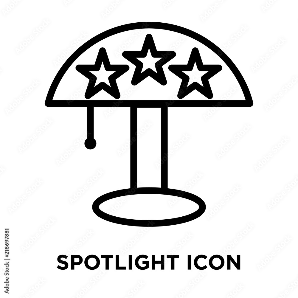 spotlight icons isolated on white background. Modern and editable ...