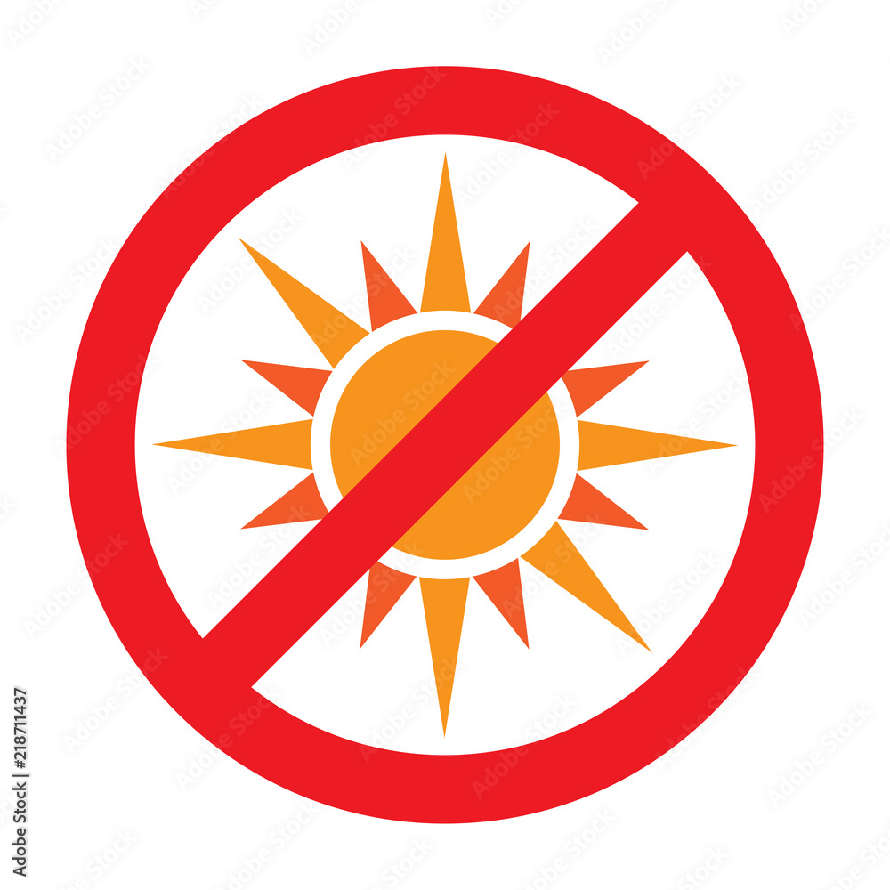 No Sun Sign Stock Vector | Adobe Stock