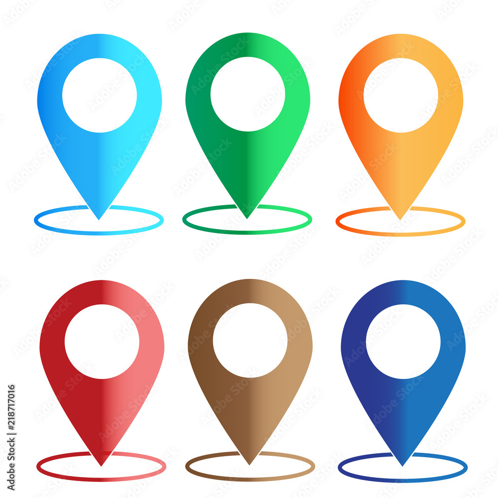 gps navigation application. set map colors icon on white background ...