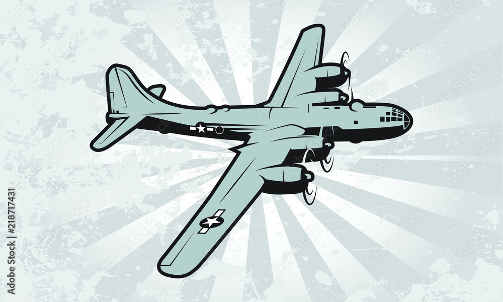 Strategic Heavy Bomber Aircraft Stock Vector | Adobe Stock