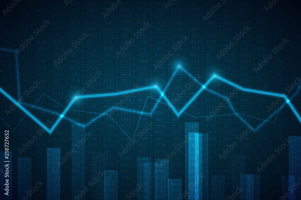 Abstract infographics visualization. Big data code representation ...