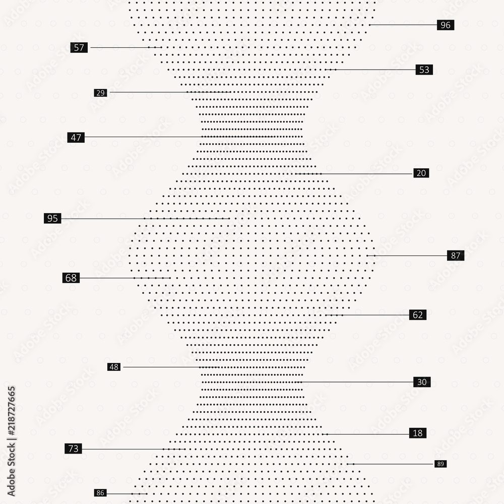 Abstract infographics visualization. Big data code representation ...