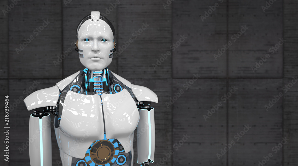 White Robot Stock-Illustration | Adobe Stock