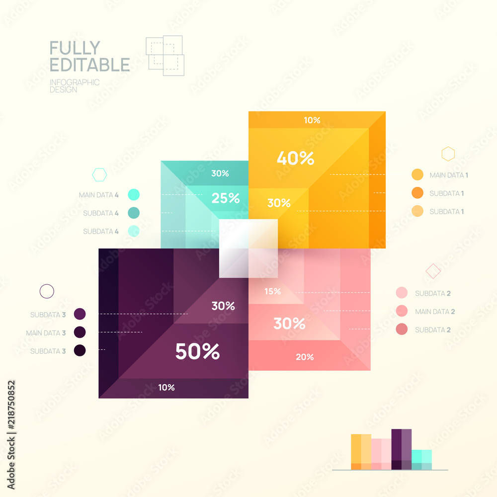 Vector infographic design template. Diagram for data presentation ...