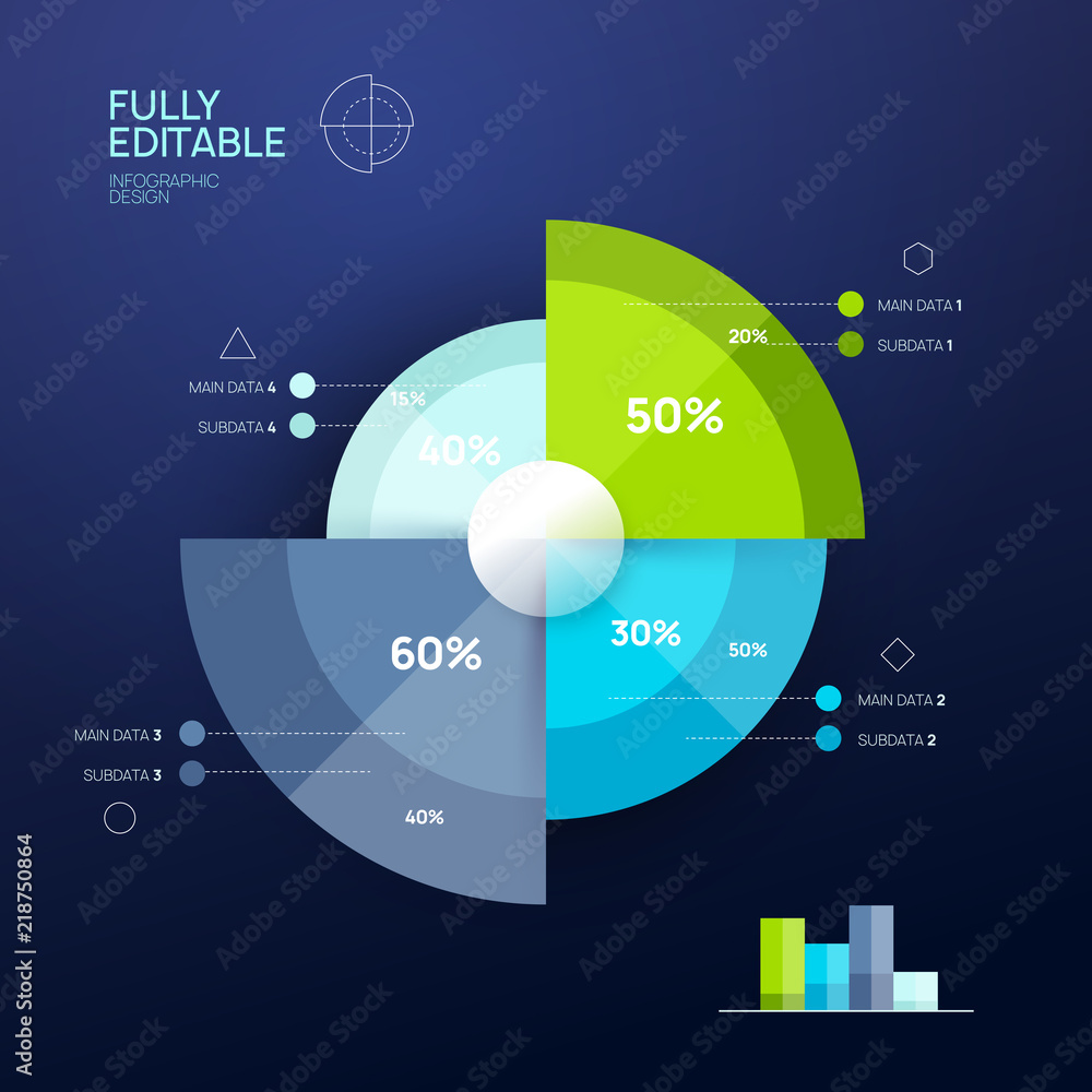 Vector infographic design template. Diagram for data presentation ...