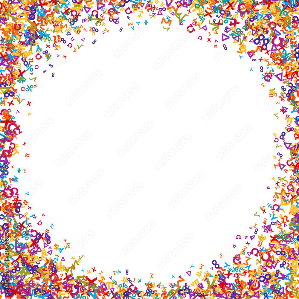 Vector colorful mathematics background element in flat style Stock ...