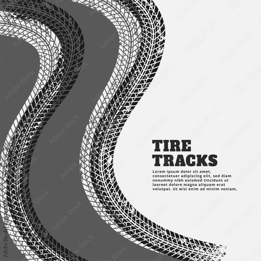 tire track print marks background Stock Vector | Adobe Stock
