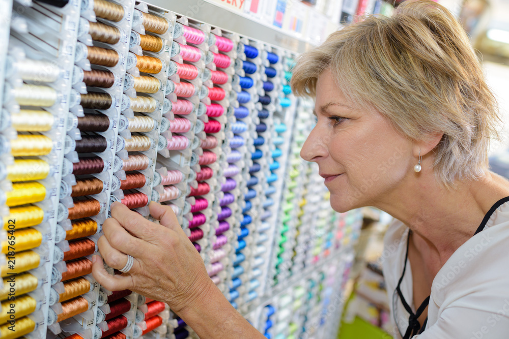 choosing threads Stock Photo | Adobe Stock