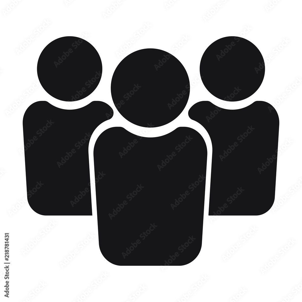 People icon, group icon, team icon. People icon in flat style, People ...