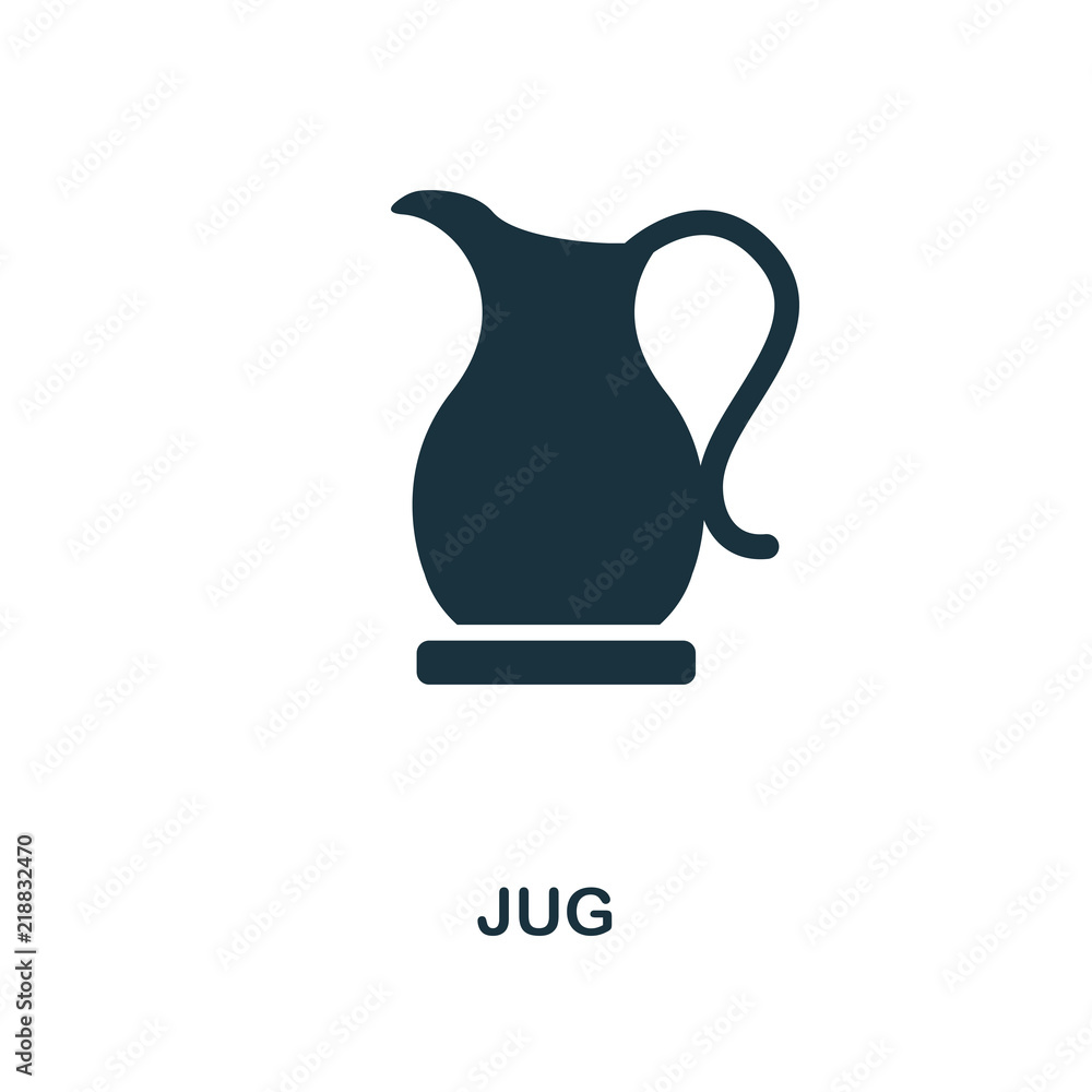 Jug icon. Monochrome style icon design from meal icon collection. UI ...