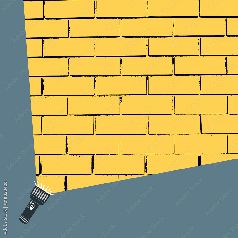 Flashlight Beam On Wall