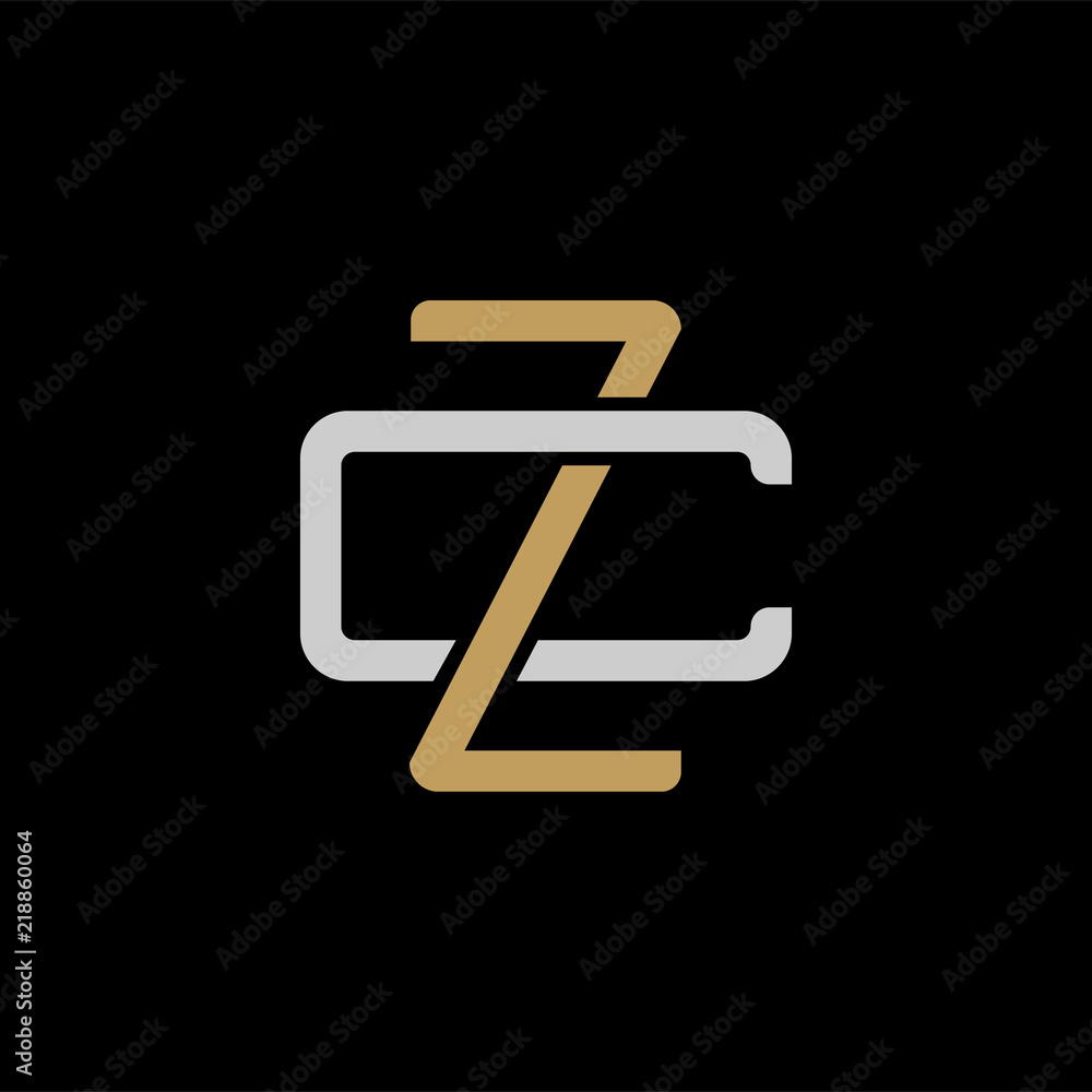 Initial letter C and Z, CZ, ZC, overlapping interlock logo, monogram ...